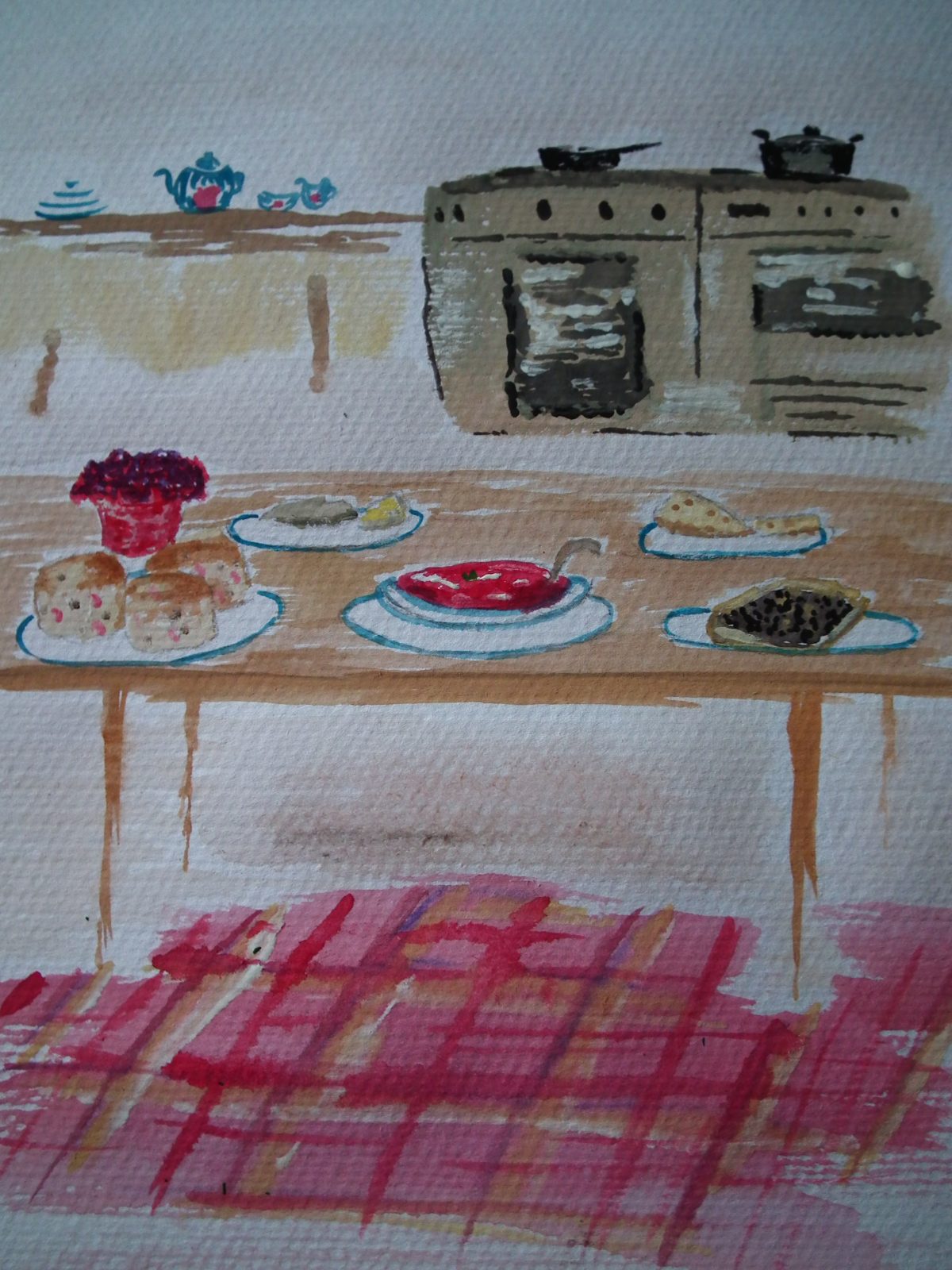 My illustrations - Scottish Farmhouse Kitchen